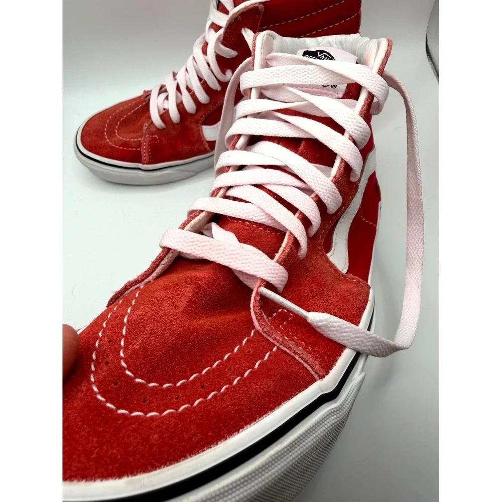 Vans | Shoes | Vans Sk8hi Mens 75 Sneaker Racing Red Suede High Top ...